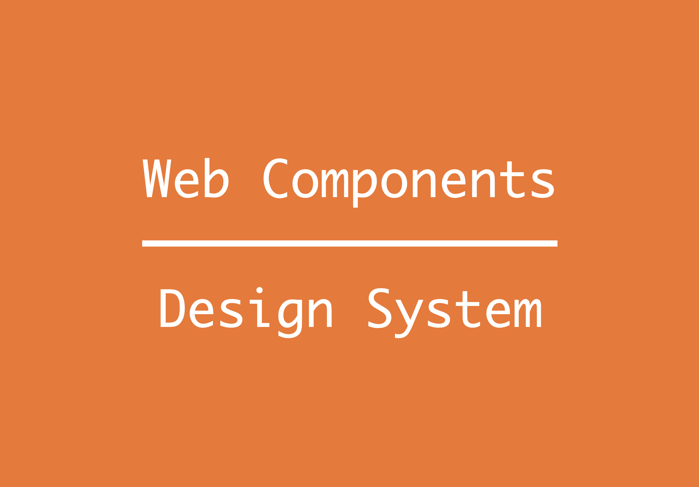 Web Components Design System Web Components Design System